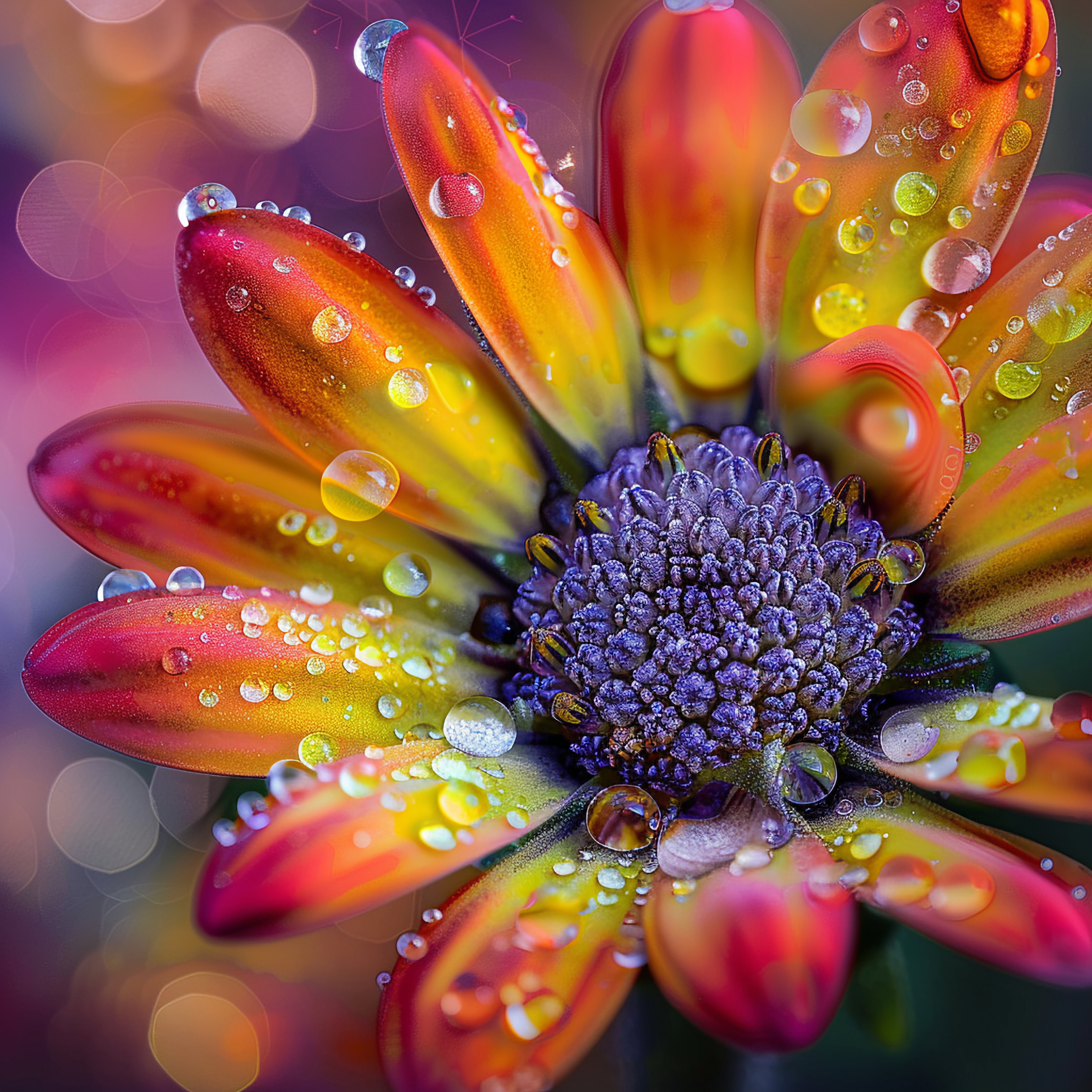Close-up of Dew-covered Colorful Flower - Free Stock Photo | FOCA Stock
